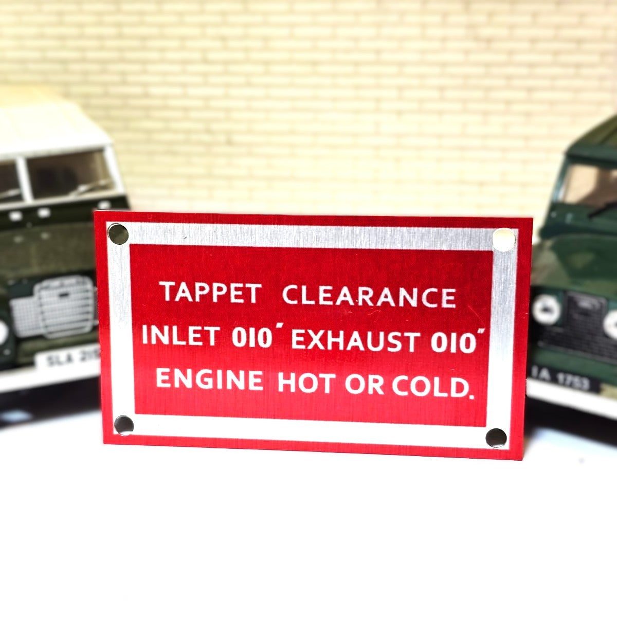 Land Rover Series 2.25 2a 3 Rocker Cover Tappet Info Plate 247634 ...