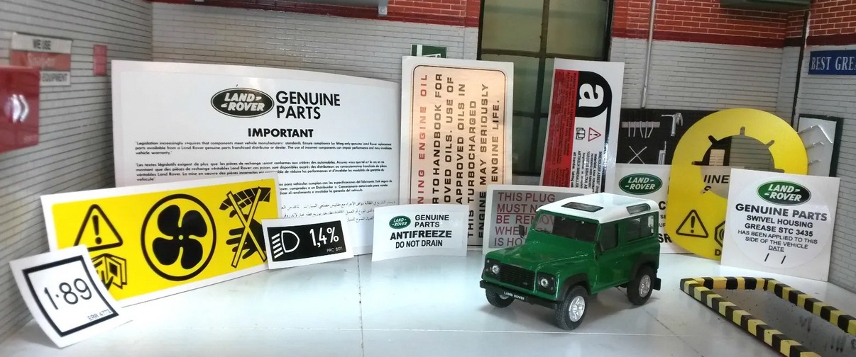 Land Rover Defender 90 110 300TDi Decal Sticker Label Under Bonnet Eng ...