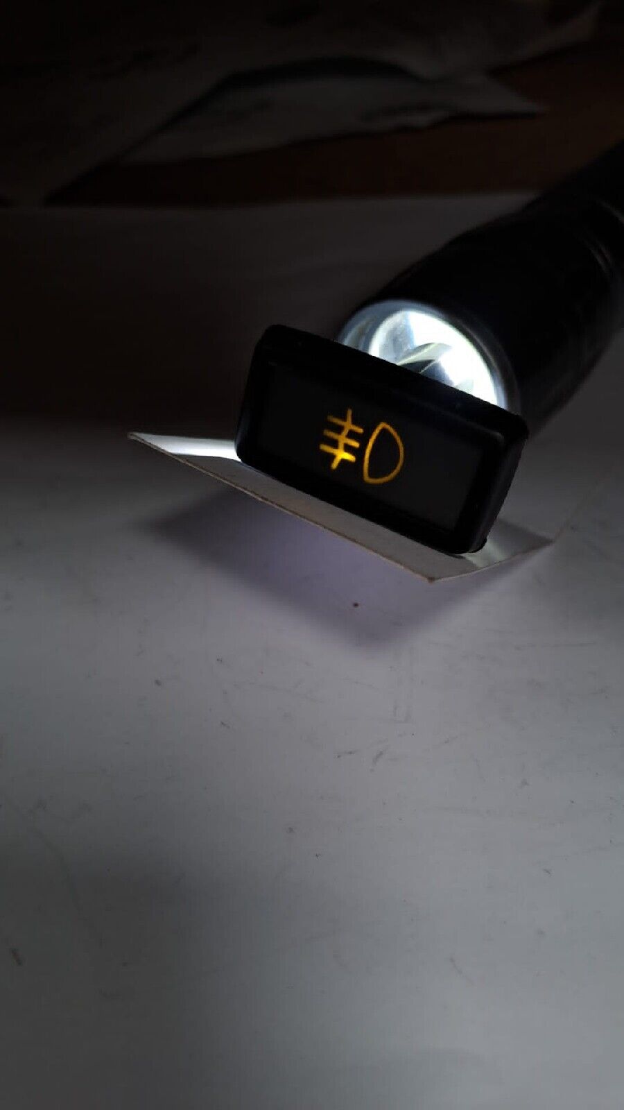 Rear Fog Warning Light Dash Panel Symbol PRC2642 (with or without peak ...