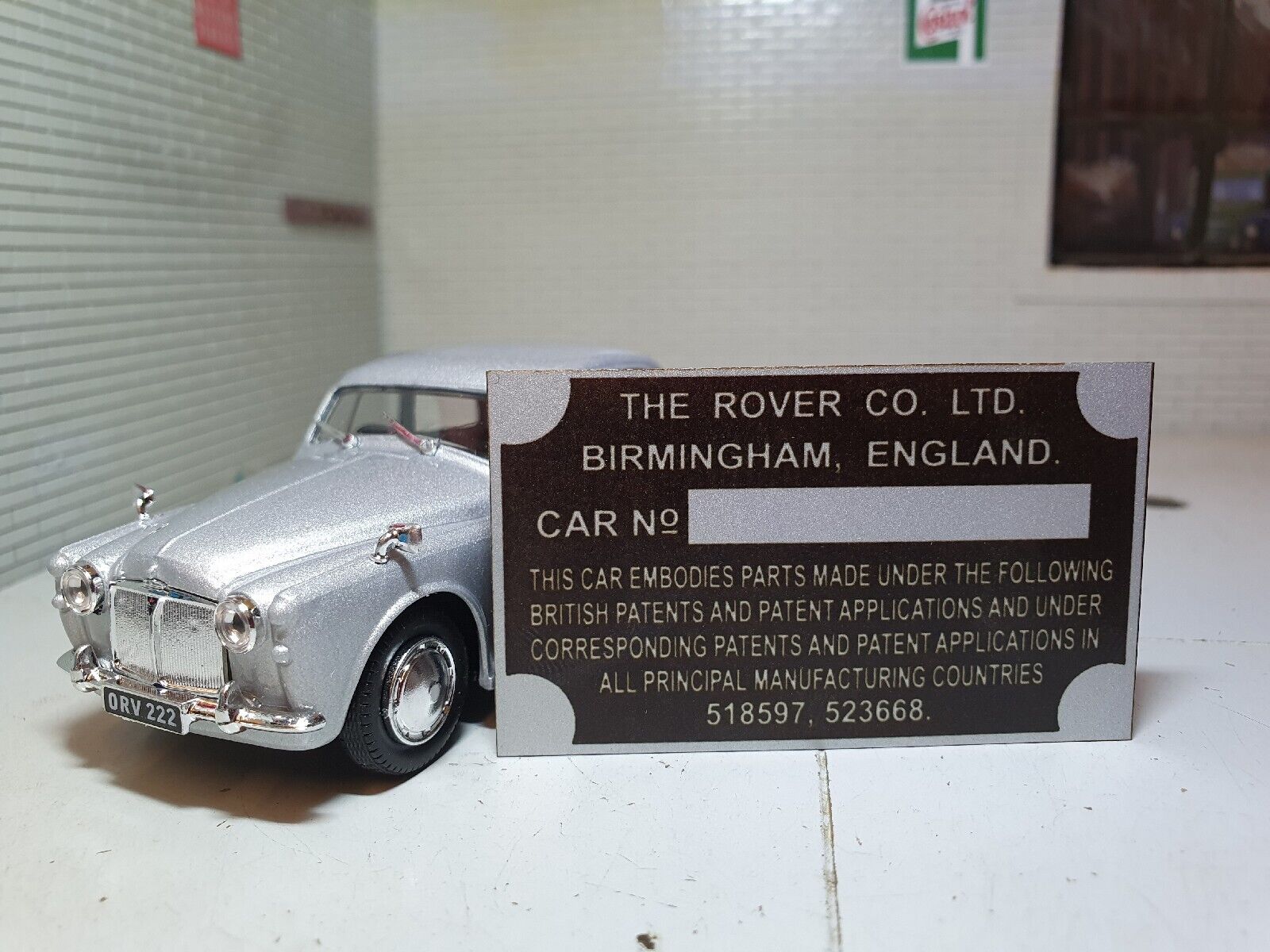 Rover P4 Bulkhead Chassis Metal Factory Plate/Plaque – Emberton Imperial