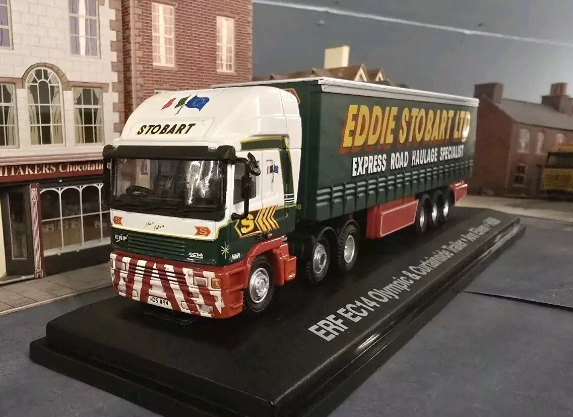 Eddie Stobart 1996 ERF EC14 Olympic Curtainside Tautliner Trailer STOB ...