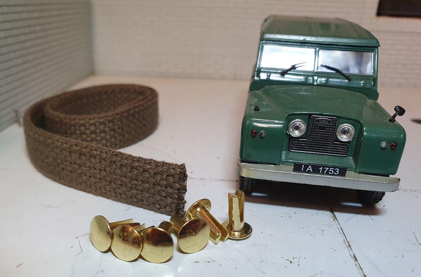 Land Rover Series 2 Front Apron Wing Strip 332656 & Solid Brass Clips ...
