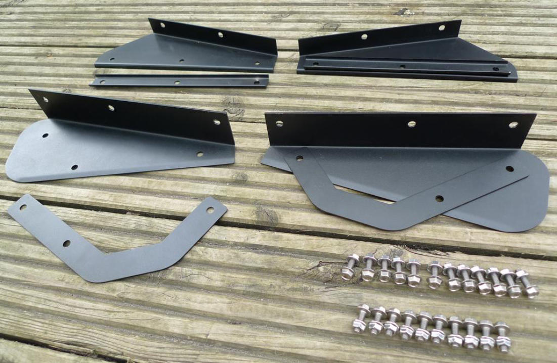 Land Rover Defender 90 Stainless Steel Front and Rear Mud Flap Bracket ...