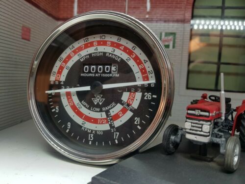 Massey Ferguson Tractor Dash MF 135 MPH Tachometer Tractormeter Gauge ...
