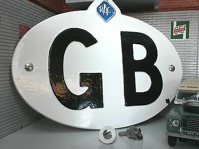 Car Classic Vintage RAC White GB Great Britain Touring Badge/Sign ...