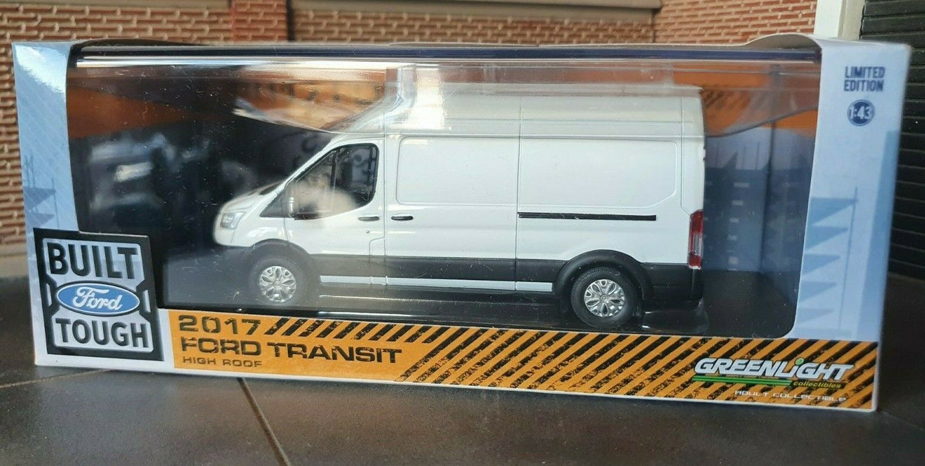 1:43 Ford Transit Mk8 White Van Oxford Greenlight Diecast 2017 HiTop S ...